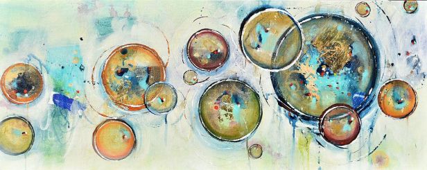 Autumn Eclipse – Contemporary Abstract Art by Cynthia Ligeros